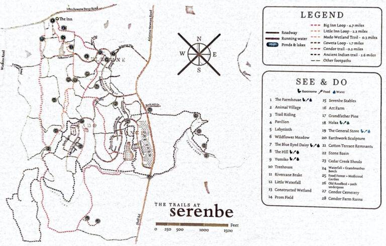Serenbe trail map | Stone Cottage at Serenbe