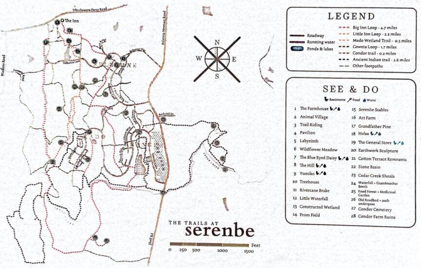 Serenbe trail map | Stone Cottage at Serenbe